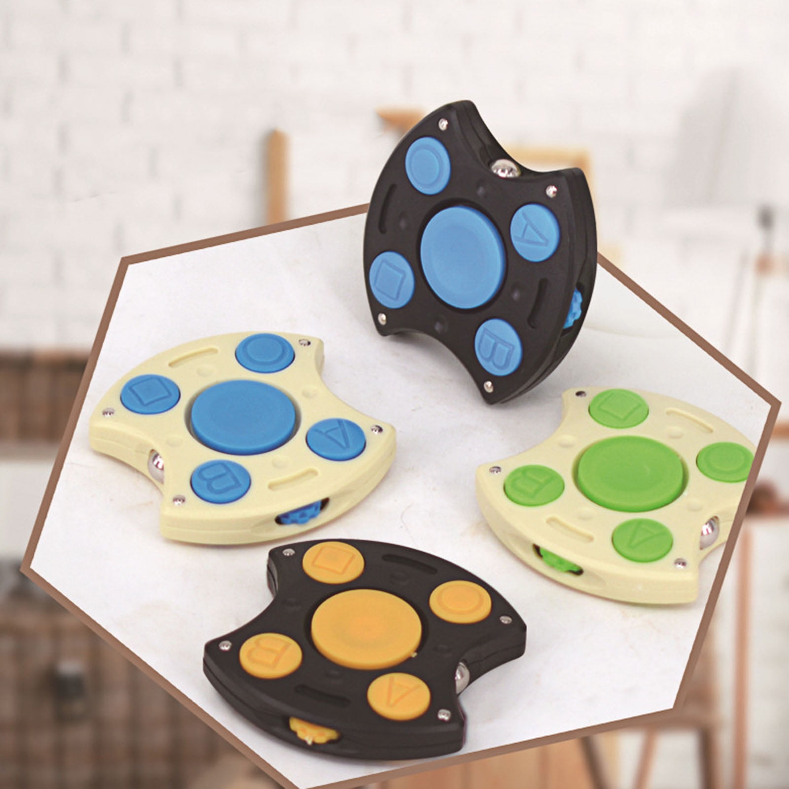 Vnanda 4Pcs/Set Mini Fidget Spinners Toys Push Bubble Fidget Toy ...