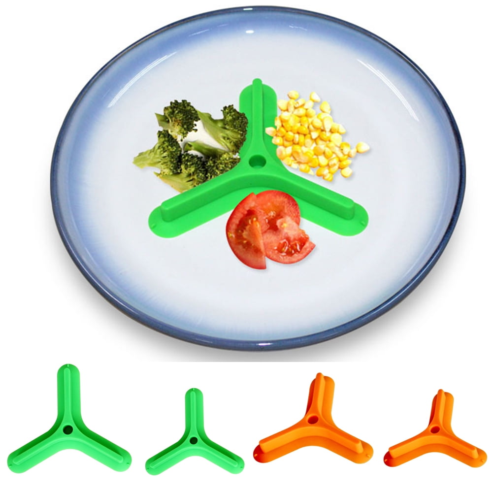 Vnanda BPA Free Silicone Food Plate Divider 3 divided food plate ...