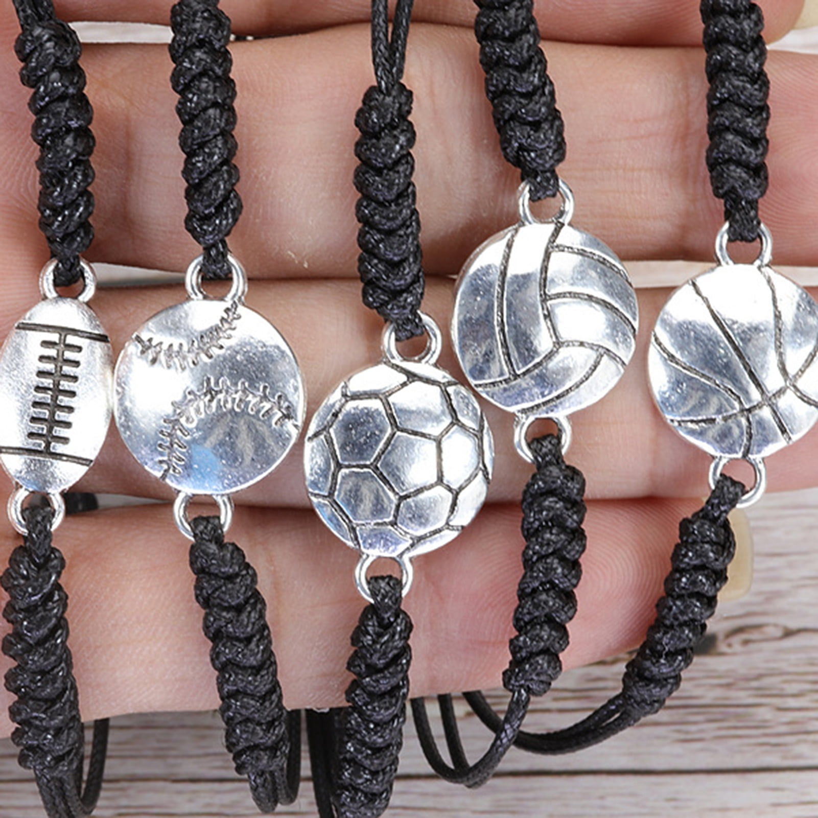 Vnanda Soccer Bracelet Sport Charm Soccer Presents Adjustable Football ...
