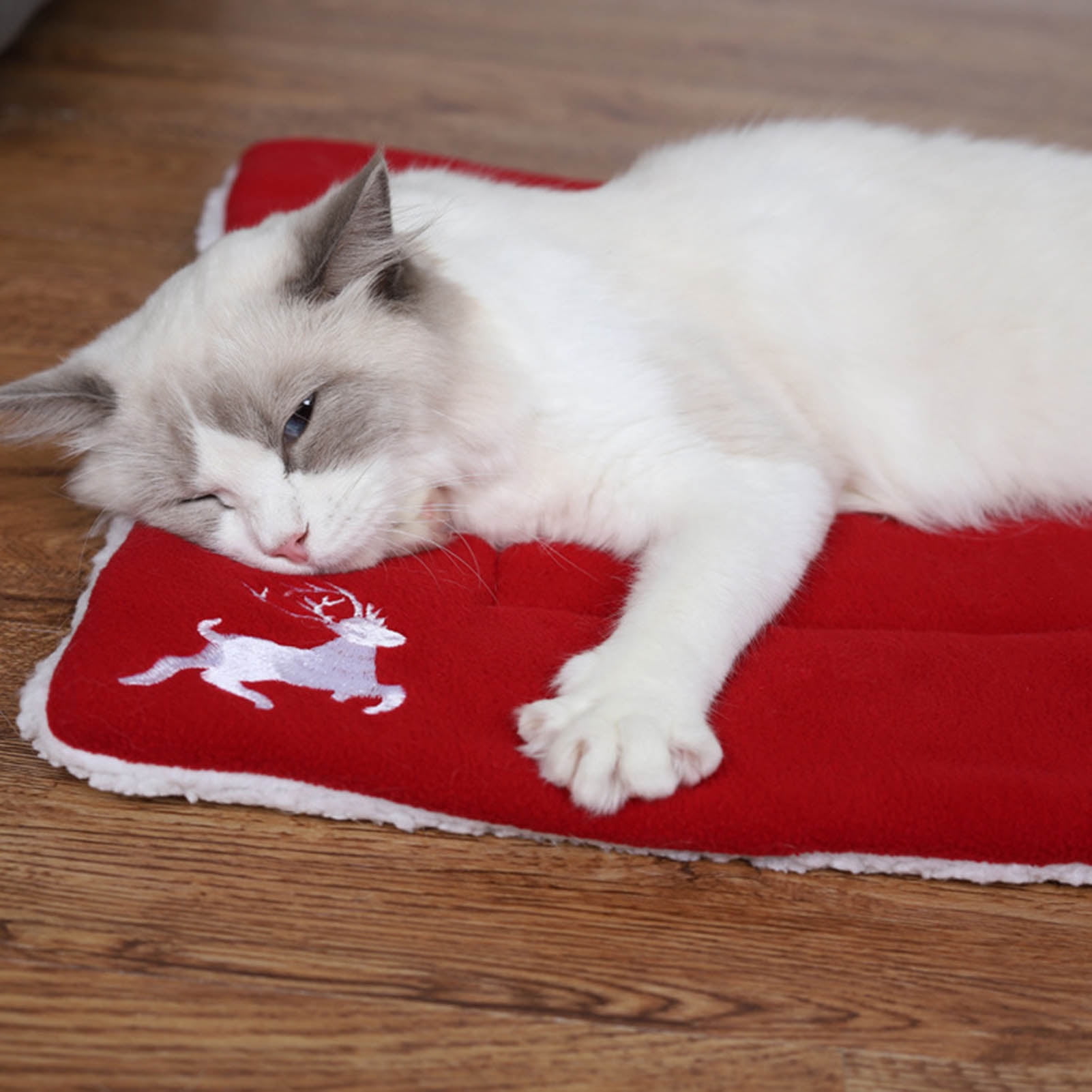 Vnanda Ultra Soft Pet (Dog/Cat) Bed Mat with Xmas Prints | Reversible ...