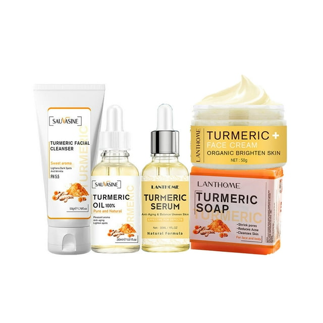Vntub Turmeric Skin Care Set: Purifying Serum, Hydrating Cleansing ...