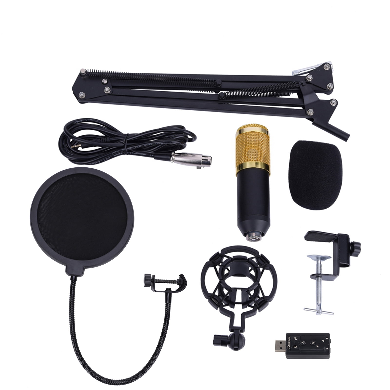 Vobor USB Capacitor Microphone with Stand PC Plug and Play, Capacitor ...