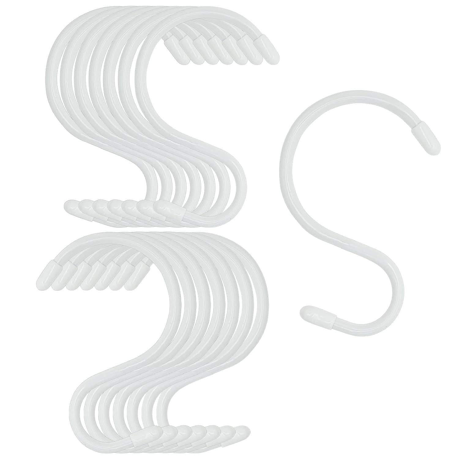 Vobzolite 10 Pack 3 Inch S Hook, Large Vinyl Coated S Hooks with ...