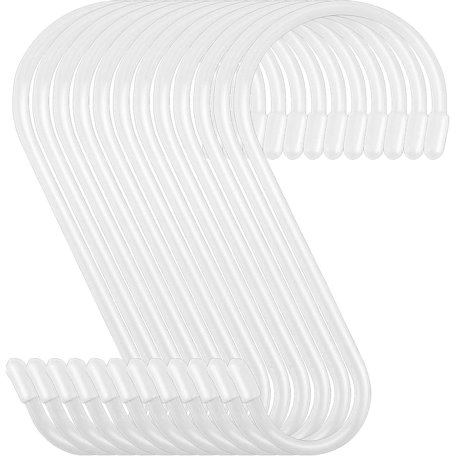Vobzolite 12 Pack 6 Inch S Hook, Large Vinyl Coated S Hooks with ...