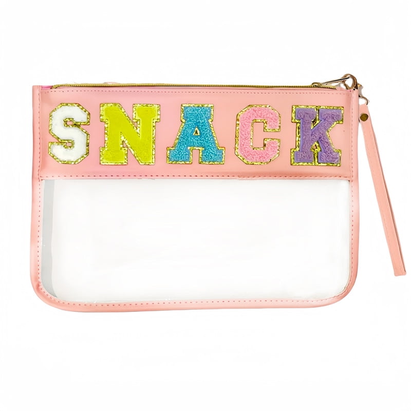 Vobzolite Teen Girl Gifts Trendy Snack Bag: Clear Pouch Tote, Chenille ...