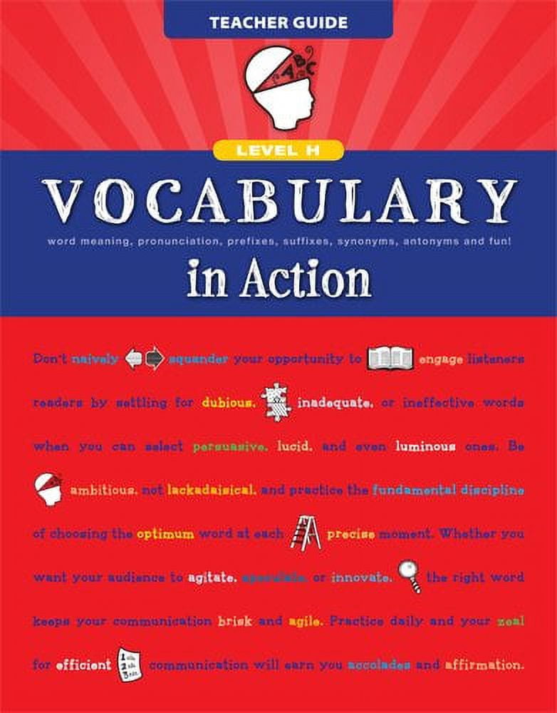 Pre-Owned Vocabulary in Action Level H Teacher Guide: Word Meaning ...