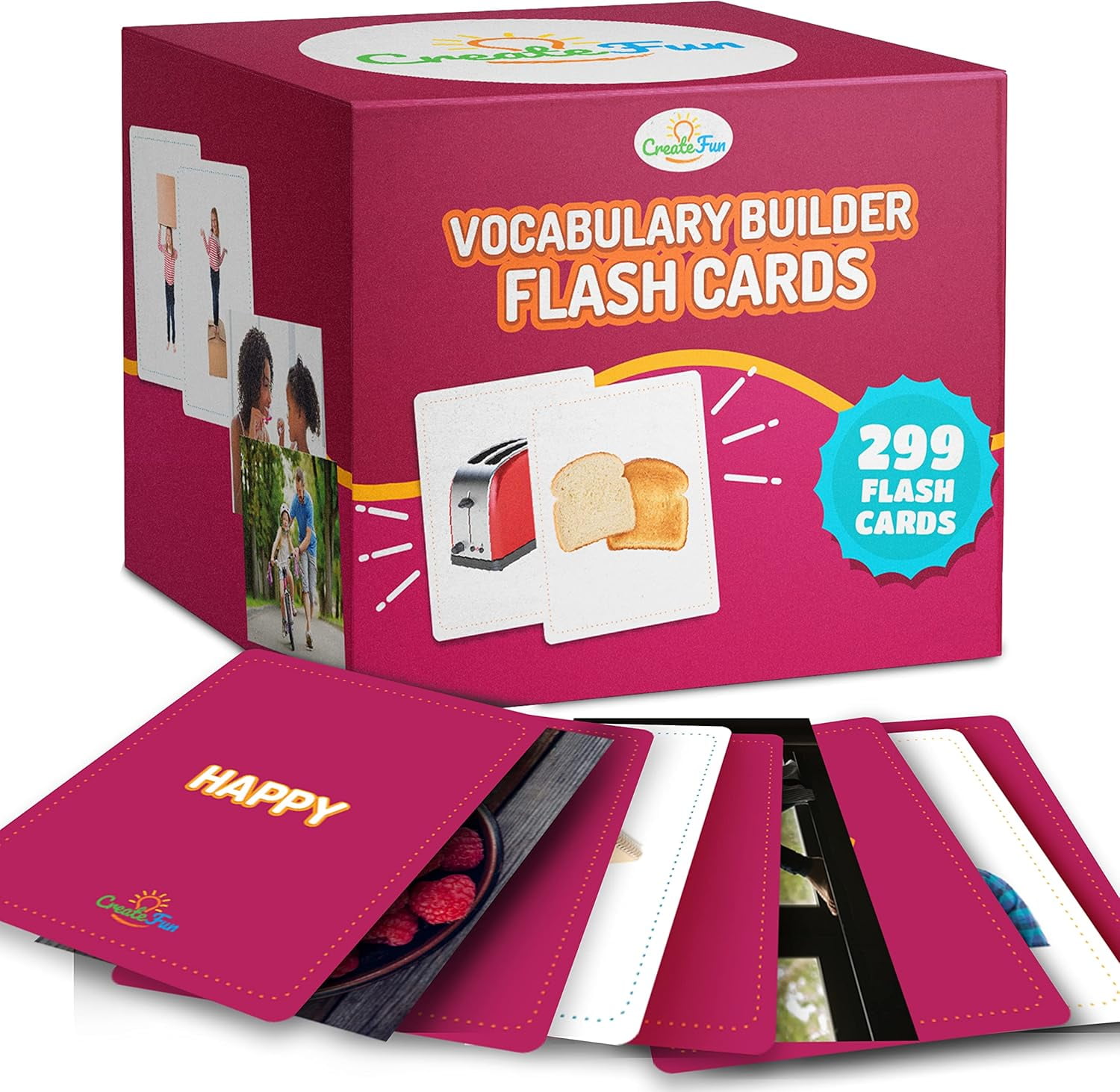 Vocabulary Builder Flash Cards - 299 Educational Photo Cards for Home ...