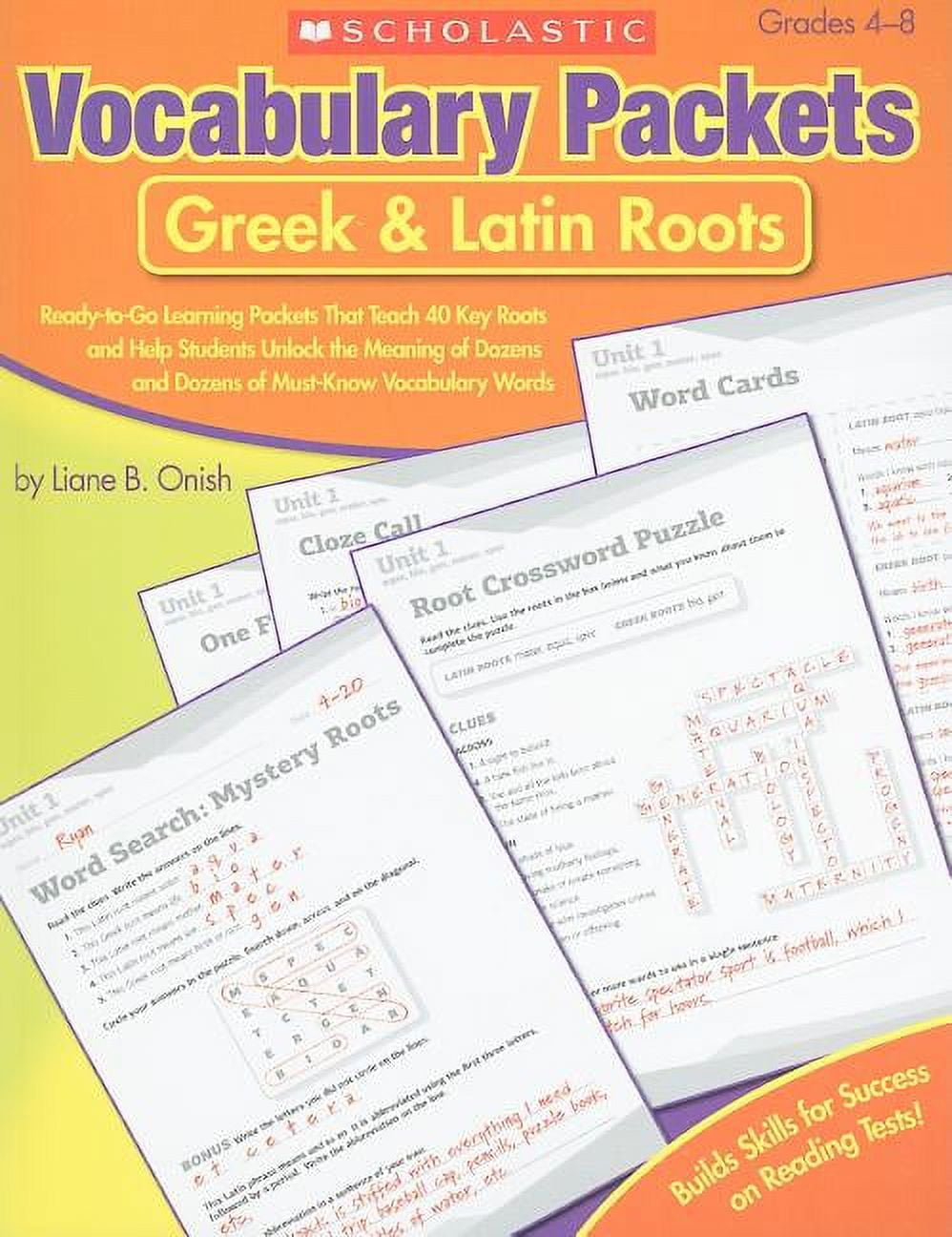 Vocabulary Packets: Greek & Latin Roots, (Paperback) - Walmart.com