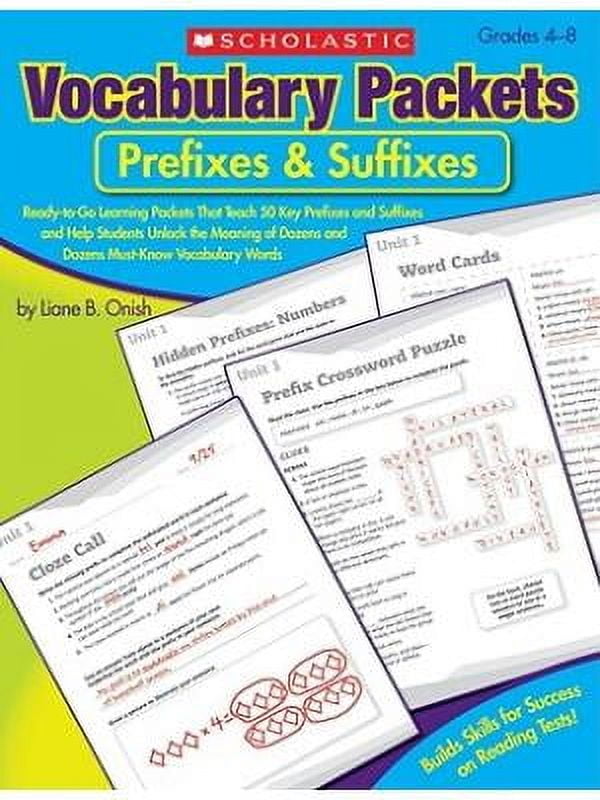 Vocabulary Packets: Prefixes & Suffixes: Ready-To-Go Learning Packets ...
