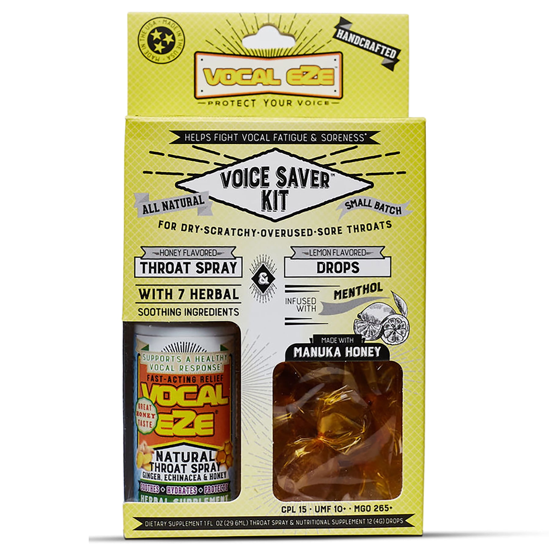 Vocal Eze Voice Saver Kit, Includes Vocal Throat (1 bottle) and (12 ...