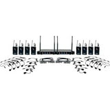 VocoPro HYBRIDPLAY8 8 Channel UHF Hybrid Wireless Headset & Lapel ...