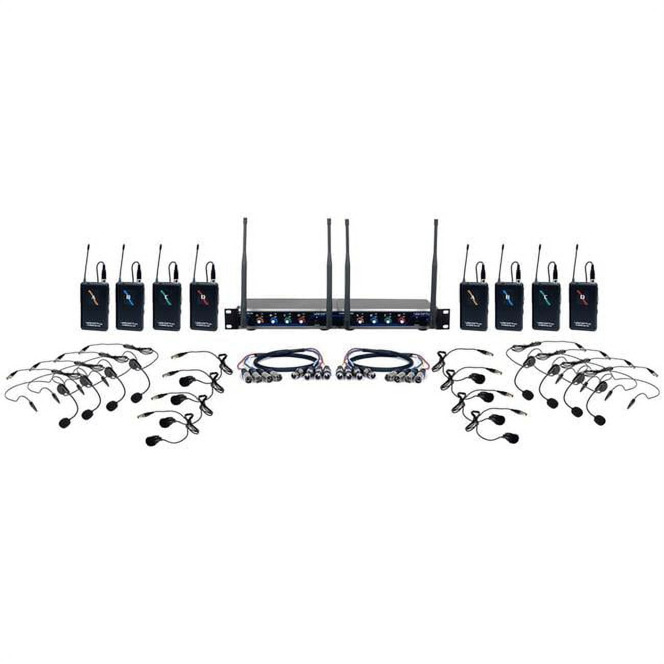 VocoPro HYBRIDPLAY8 8 Channel UHF Hybrid Wireless Headset & Lapel ...