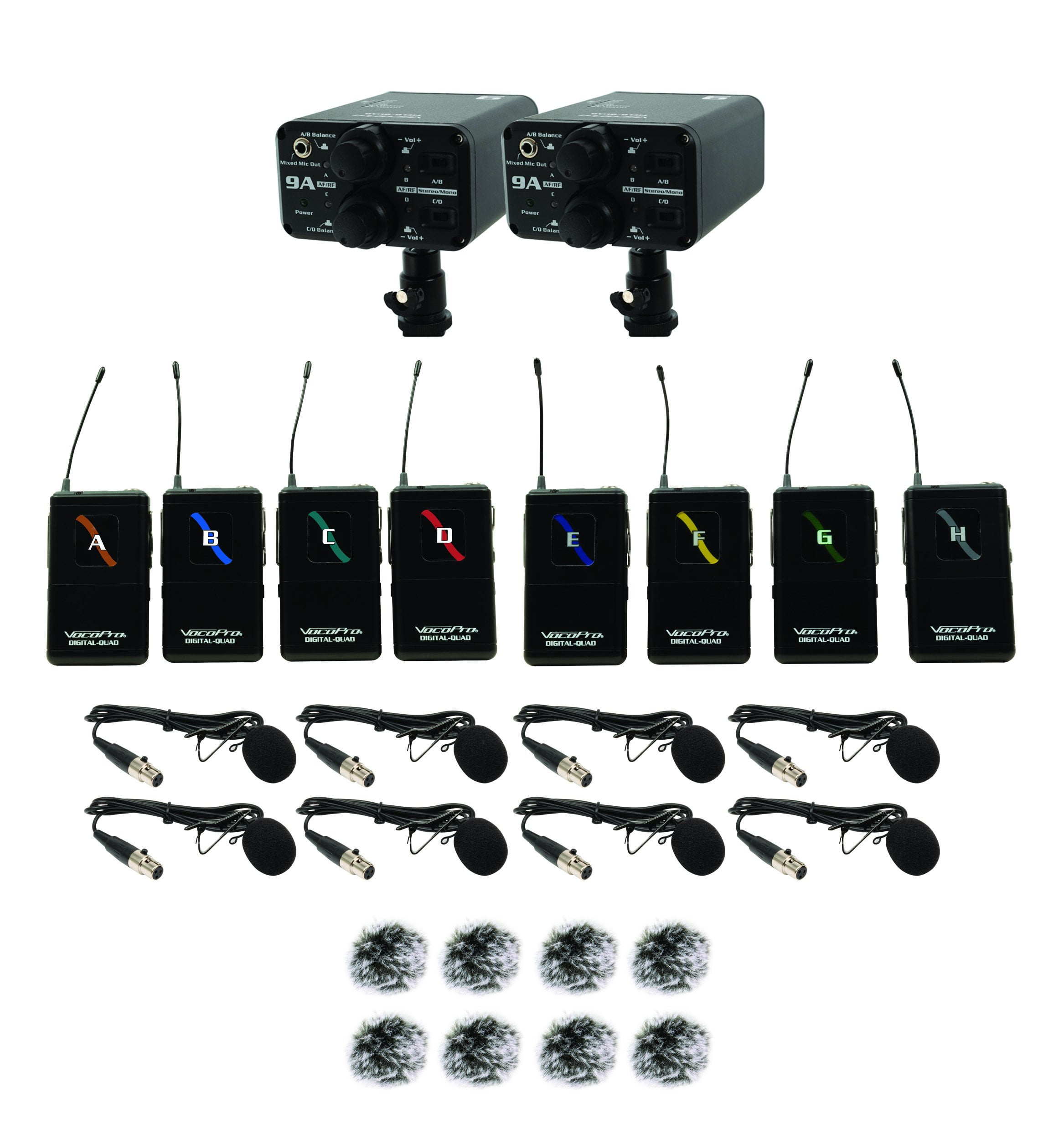 VocoPro - Portable Eight Lavalier Field/Camera-Mountable Wireless ...