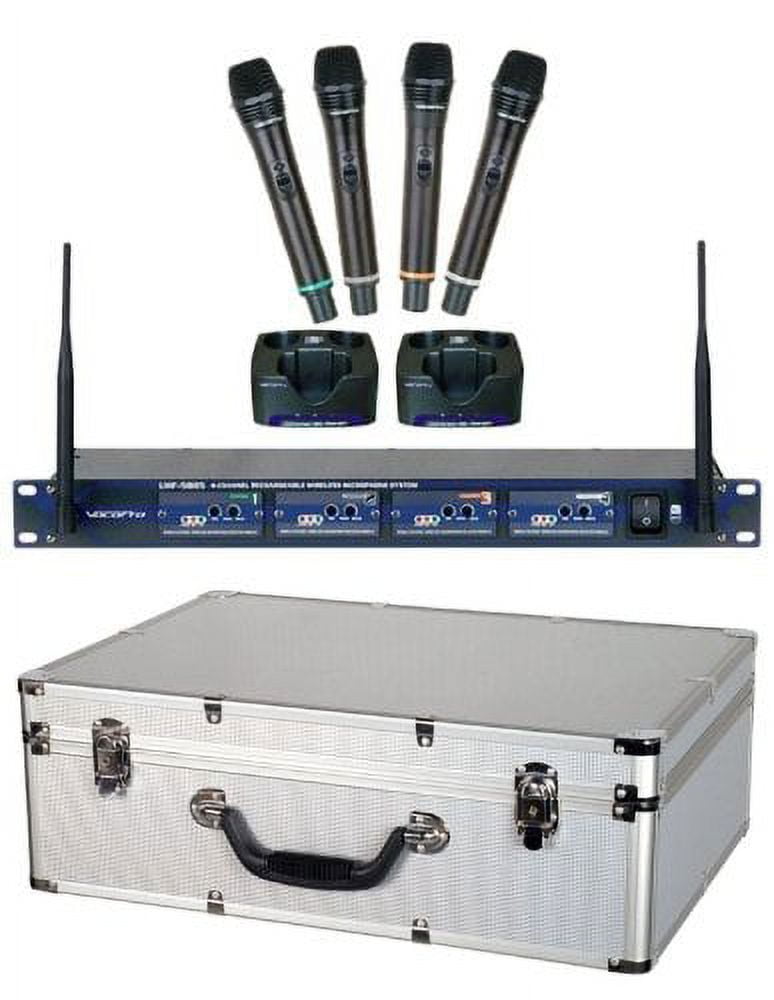 Vocopro 4 Channel Wireless Microphone System, Rechargeable UHF58059 ...