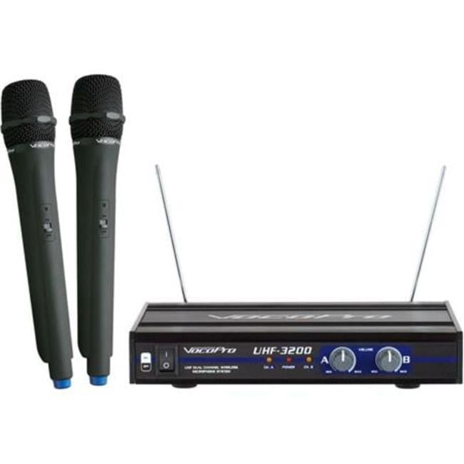 Vocopro UHF32009 UHF-3200 Dual Channel Wireless Microphone System with ...