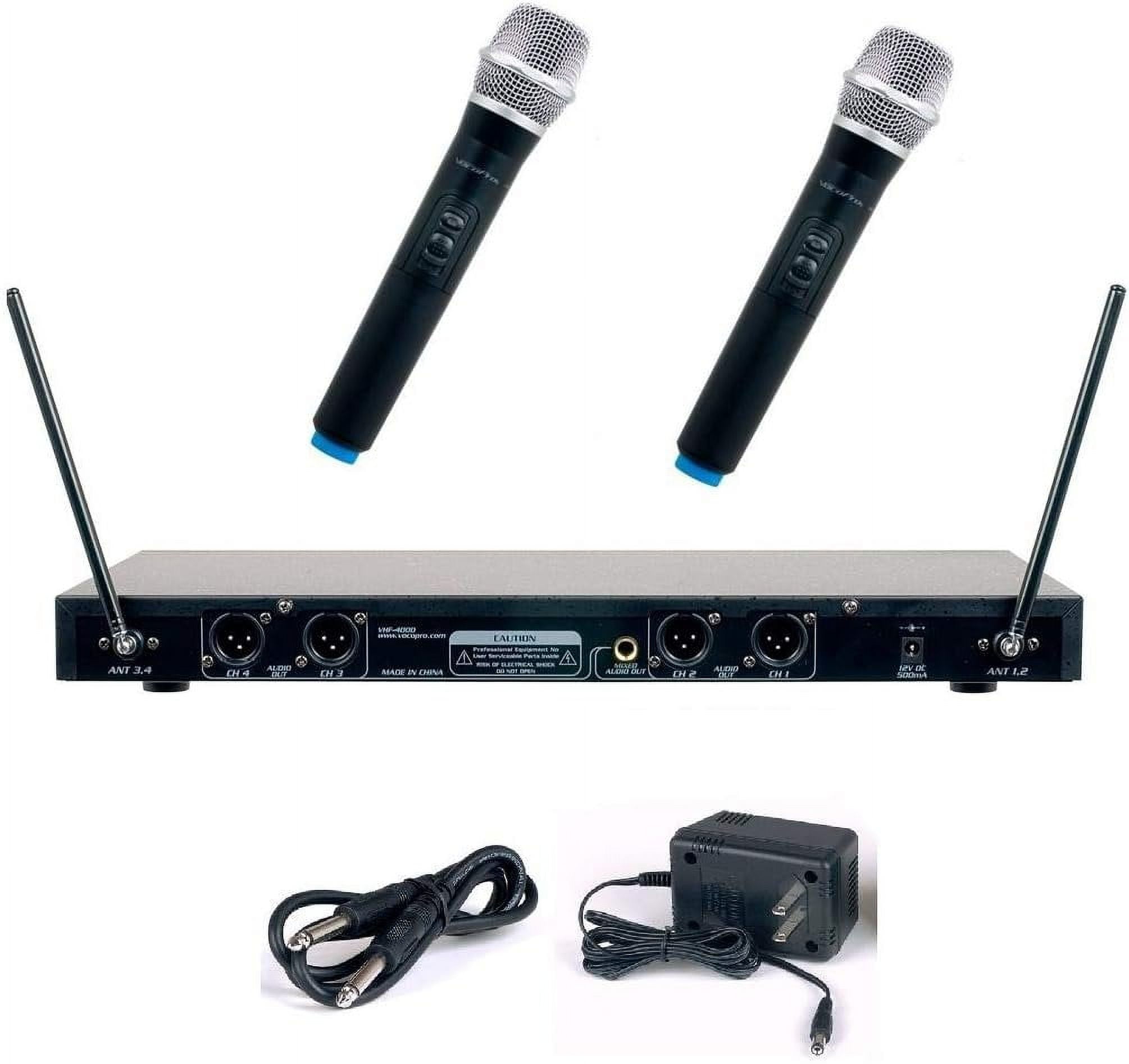 Vocopro VHF4000-2 Vhf Wireless Mic System - Walmart.com