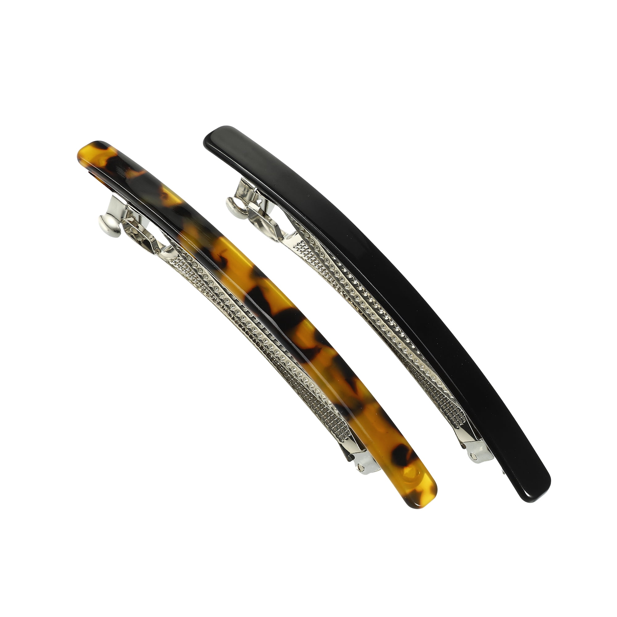 Vocoste 2 Pcs Hair Barrettes Tortoise Shell Hair Clips Acetate French ...