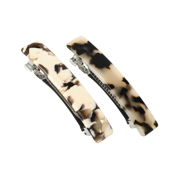 Vocoste 2 Pcs Hair Barrettes Tortoise Shell Hair Clips Acetate French ...
