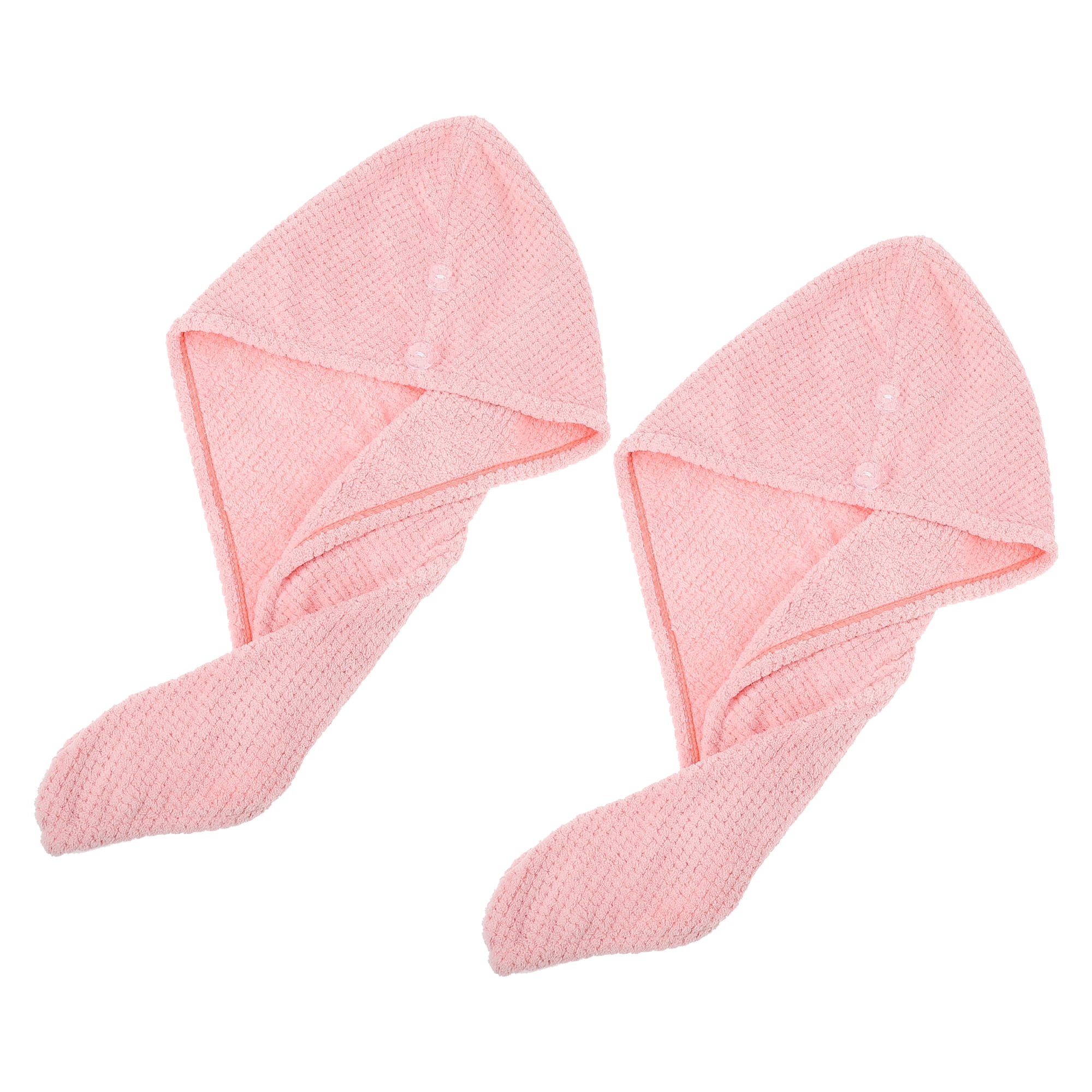 Vocoste 2 Pcs Soft Hair Towel Wrap Drying Cap Coral Fleece for Wet Long ...