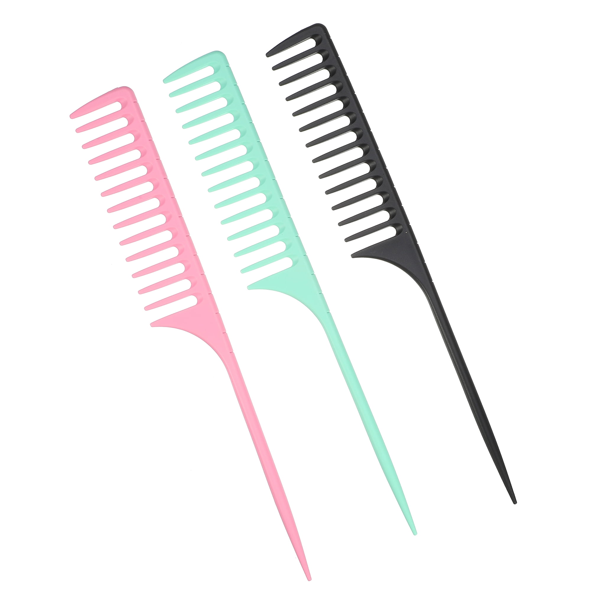 Vocoste 3 Pcs Wide Tooth Rat Tail Comb Tip Tail Combs for Wet Curly ...