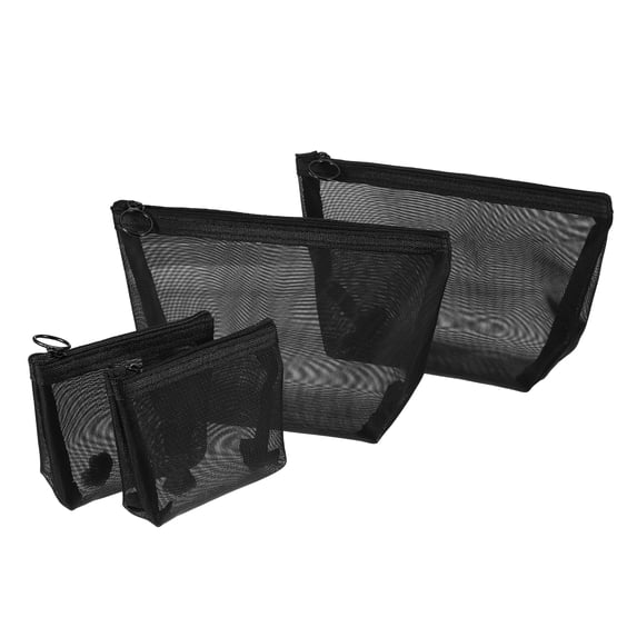 Vocoste 4 Pcs Mesh Makeup Bag Clear Makeup Bag Clear Mesh Pouch Mesh ...