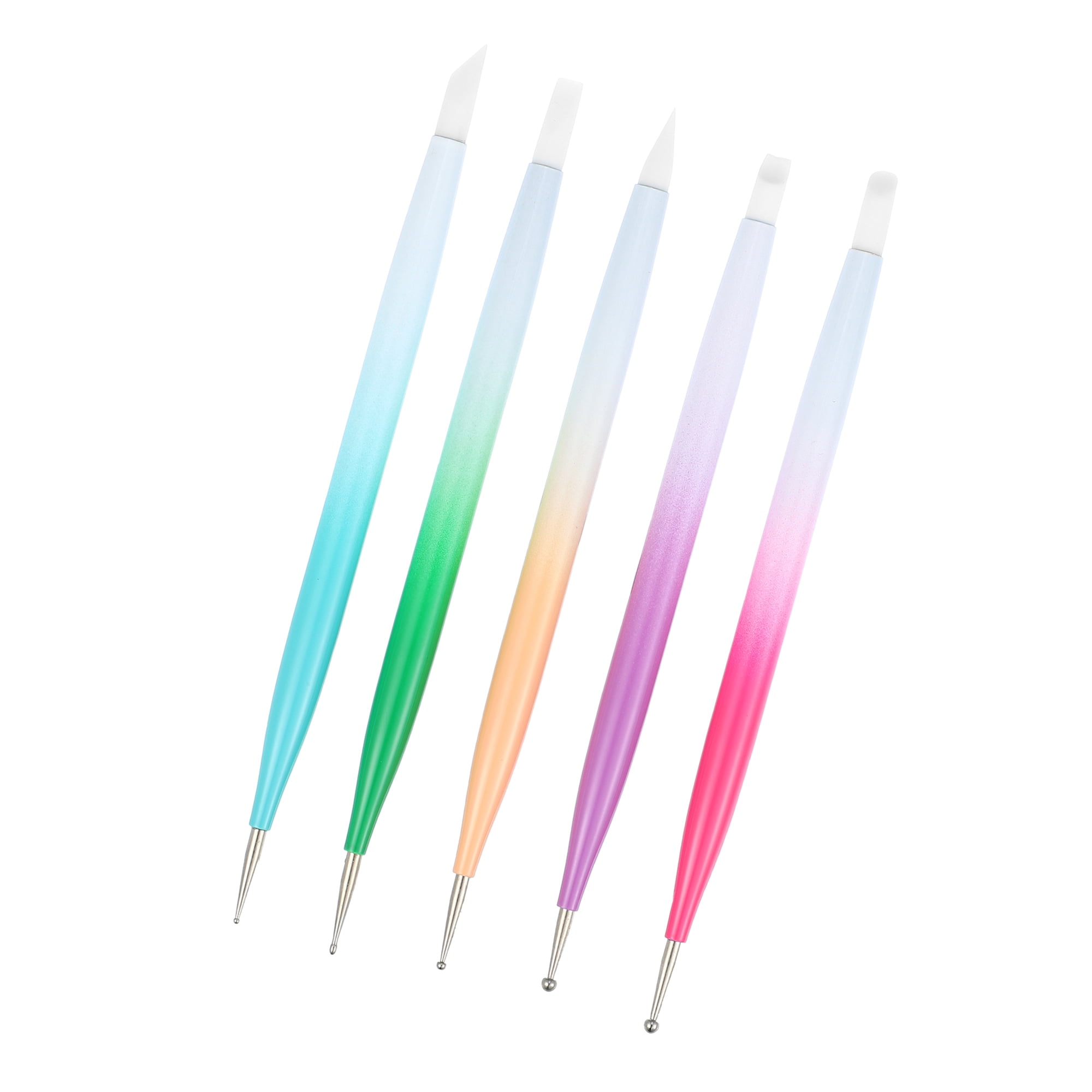 Vocoste 5 Pcs Double Ended Nail Art Pen Silicone Nail Design Tools Kit ...