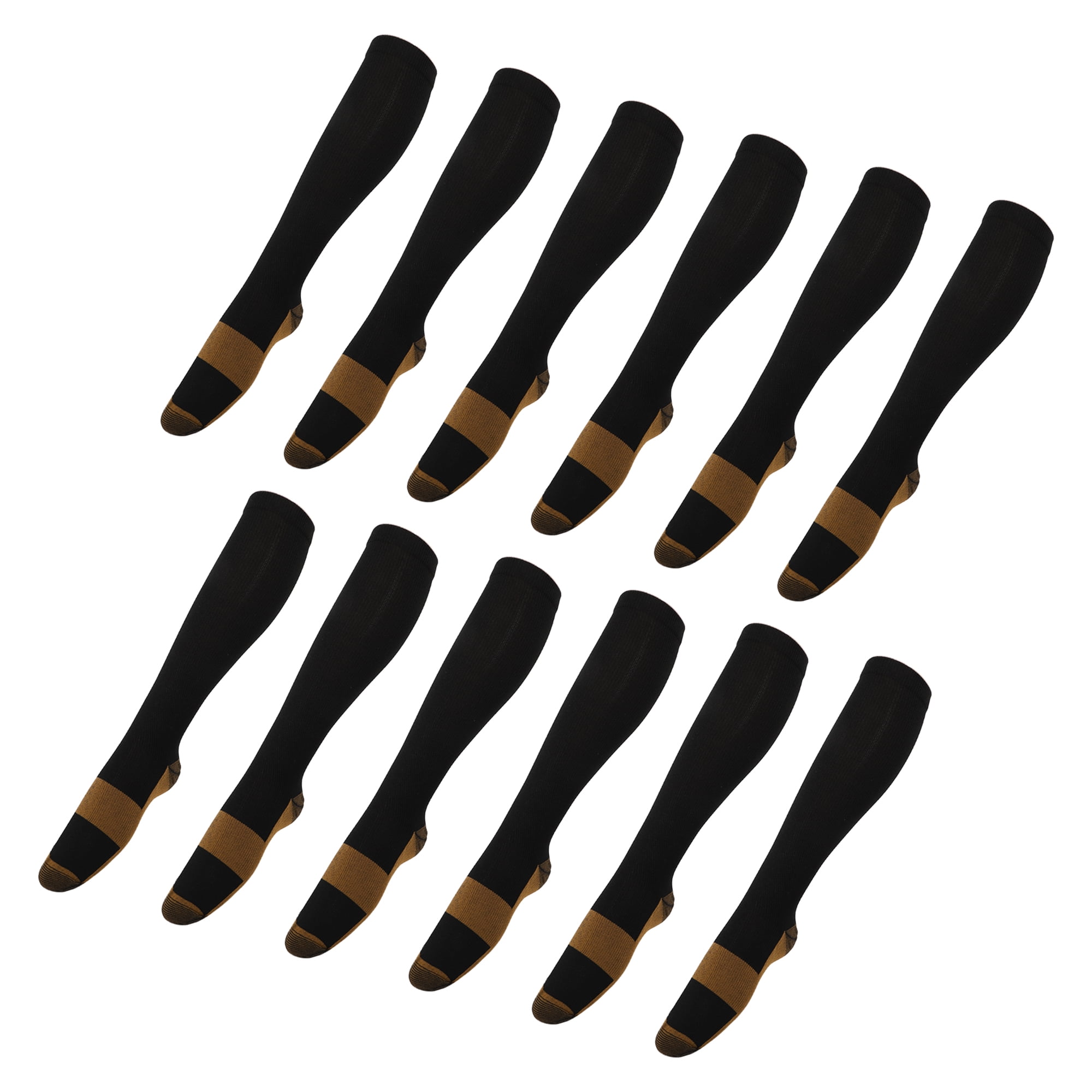 Vocoste 6 Pair Copper Stockings Compression Socks for Women Men for ...