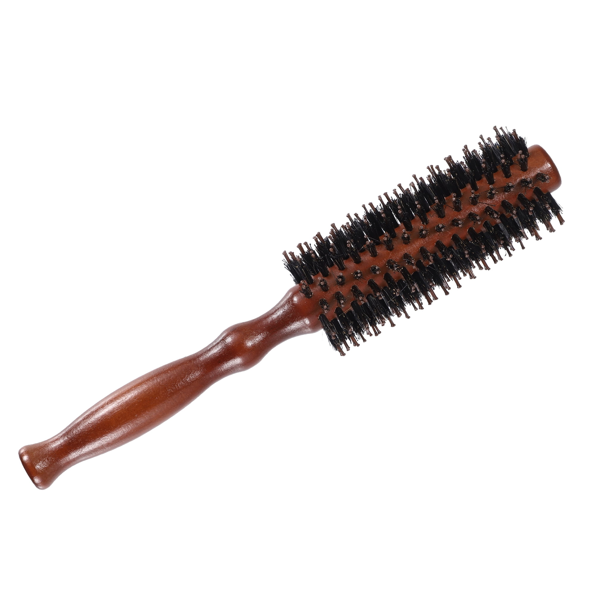 Vocoste Nylon Bristle Round Curling Hair Twill Comb with Wood Handle ...