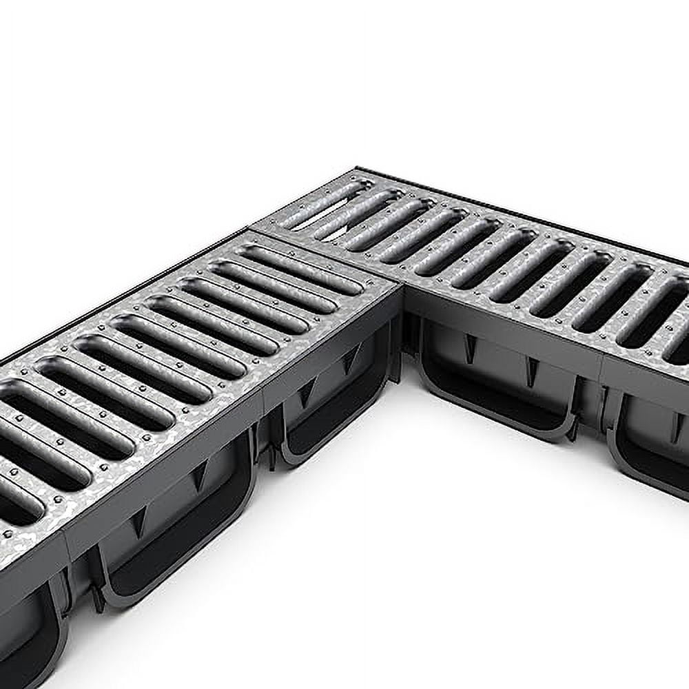 Vodaland - 4 Inch Easy 2 Premium Trench Drain Channel - Galvanized ...