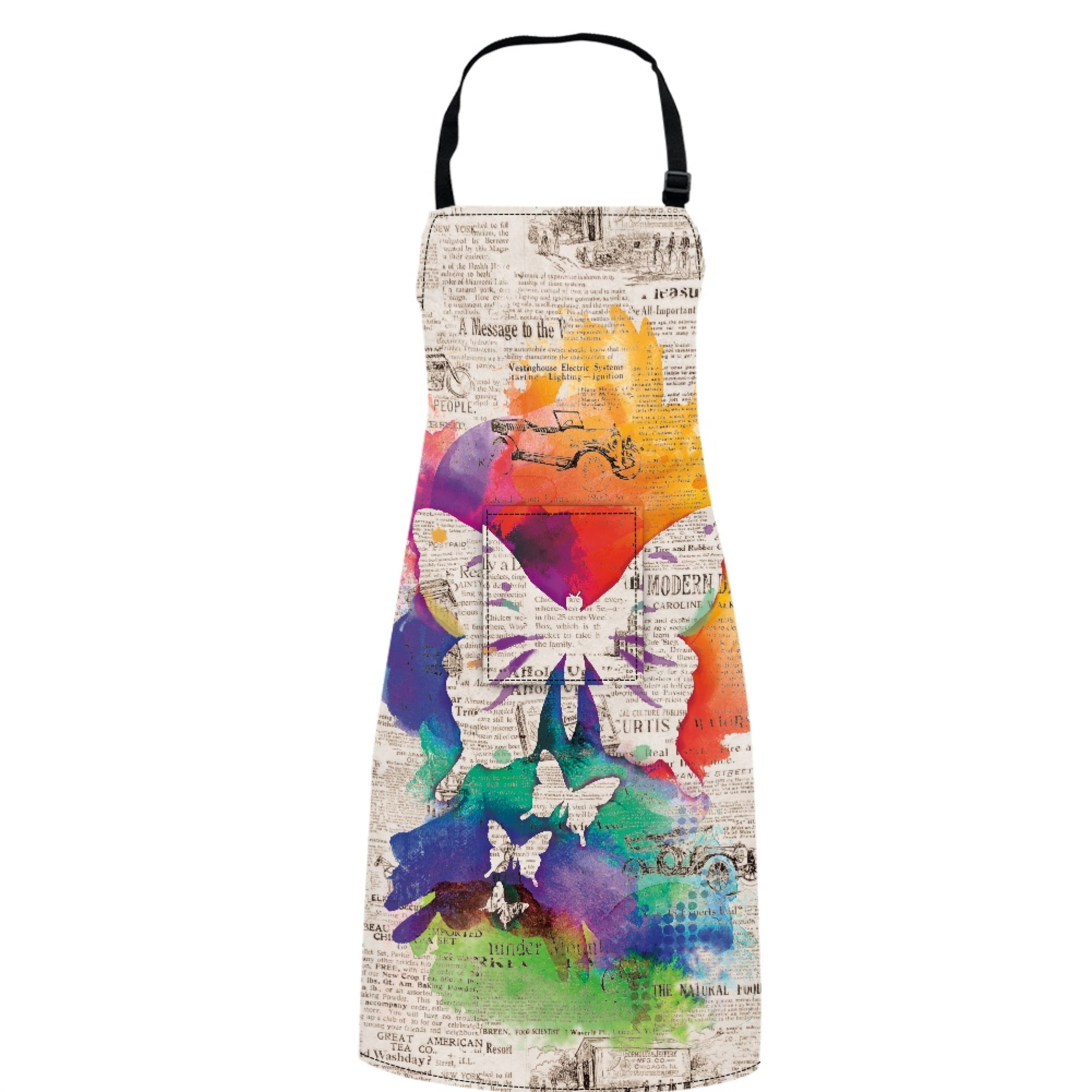 Vodetik Store Aprons for Men with Pockets Waterproof Butterfly Chef ...