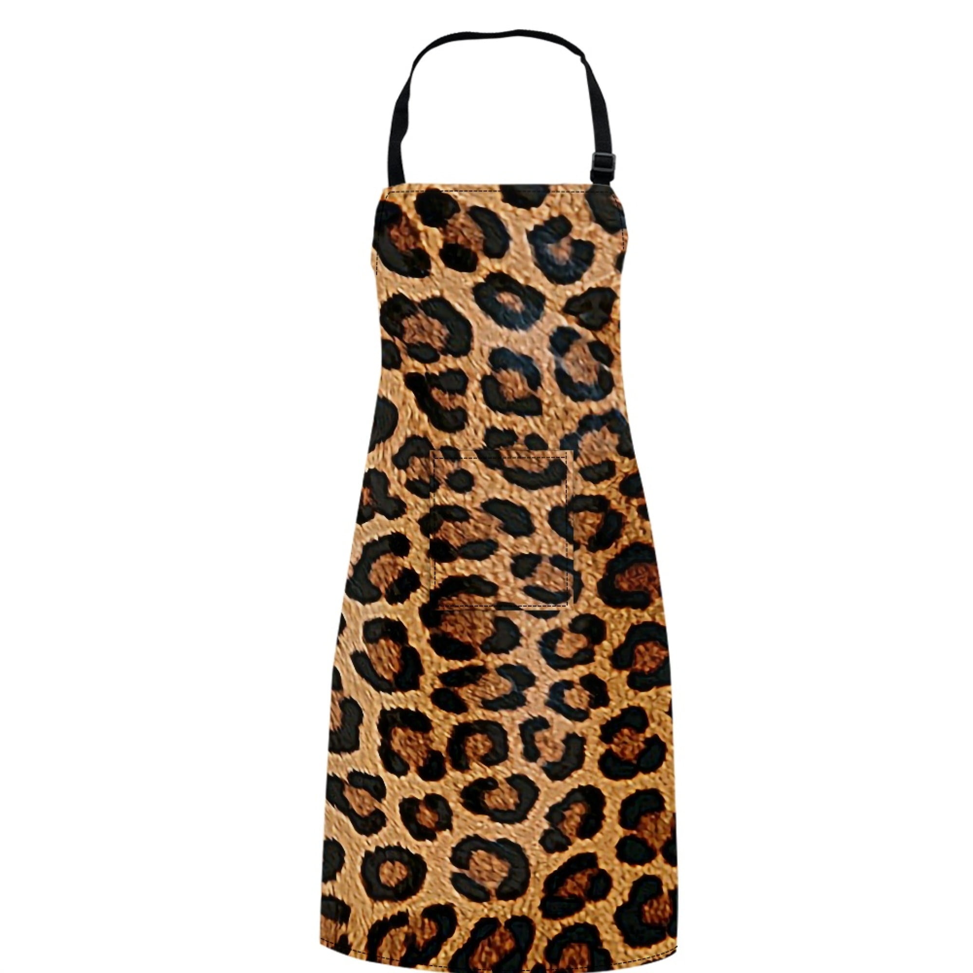Vodetik Store Aprons for Men with Pockets Waterproof Cheetah Print Chef ...