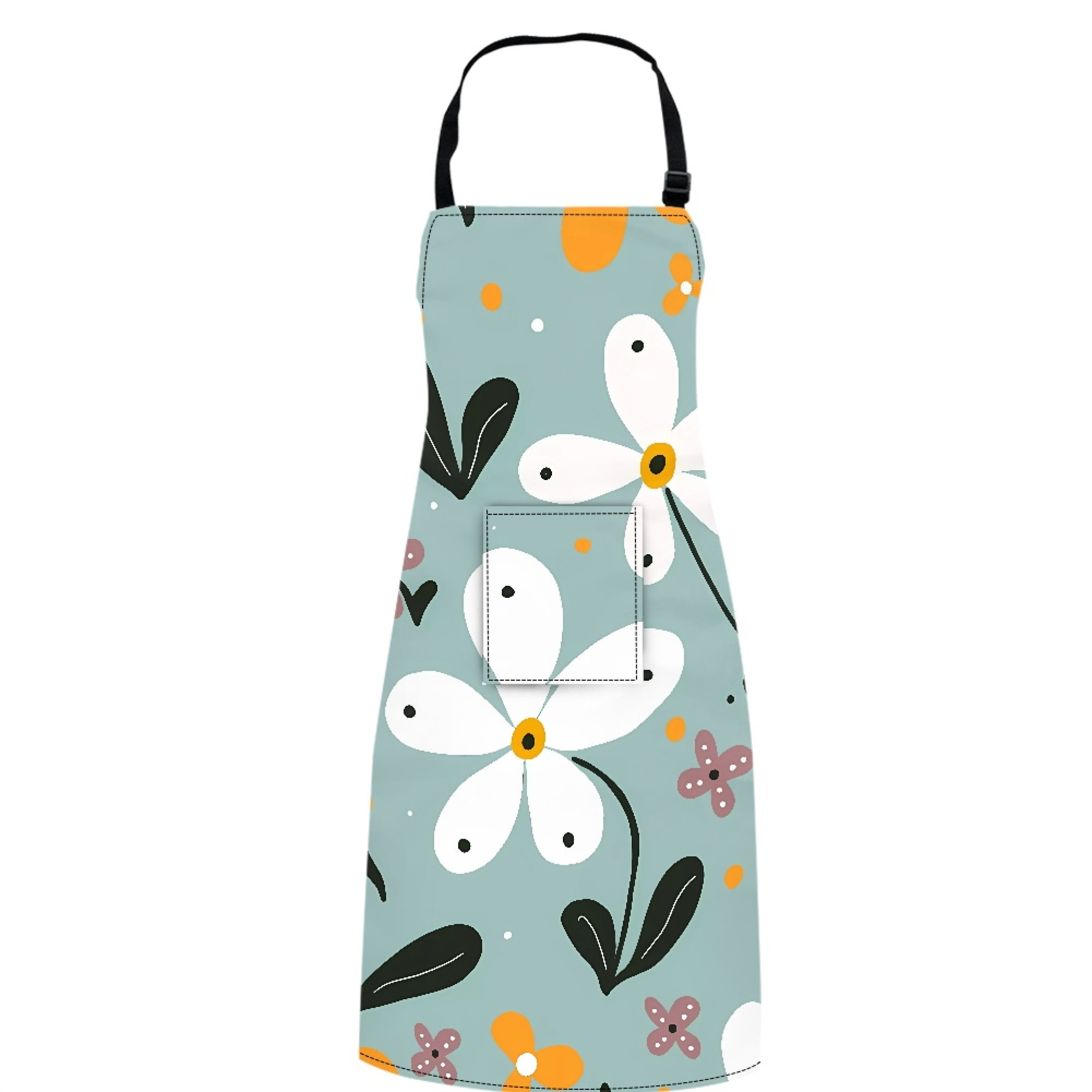 Vodetik Store Aprons for Men with Pockets Waterproof Floral Print Chef ...