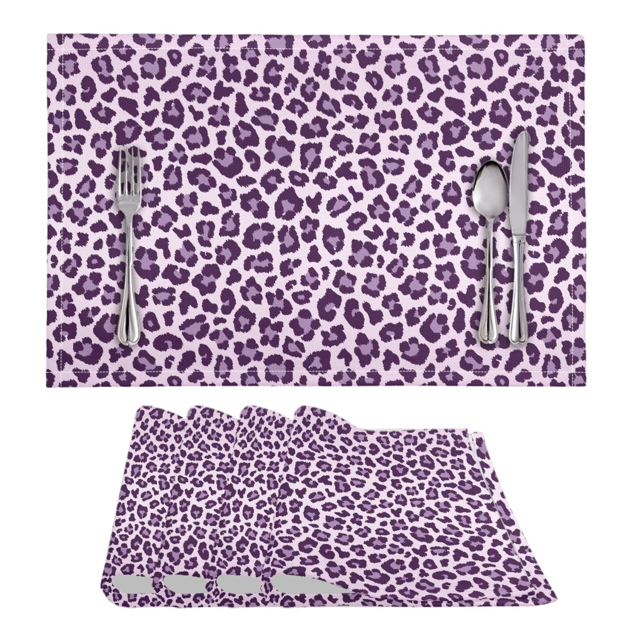 Vodetik Store Cheetah Print Placemats Set of 4 Heat-Resistant ...