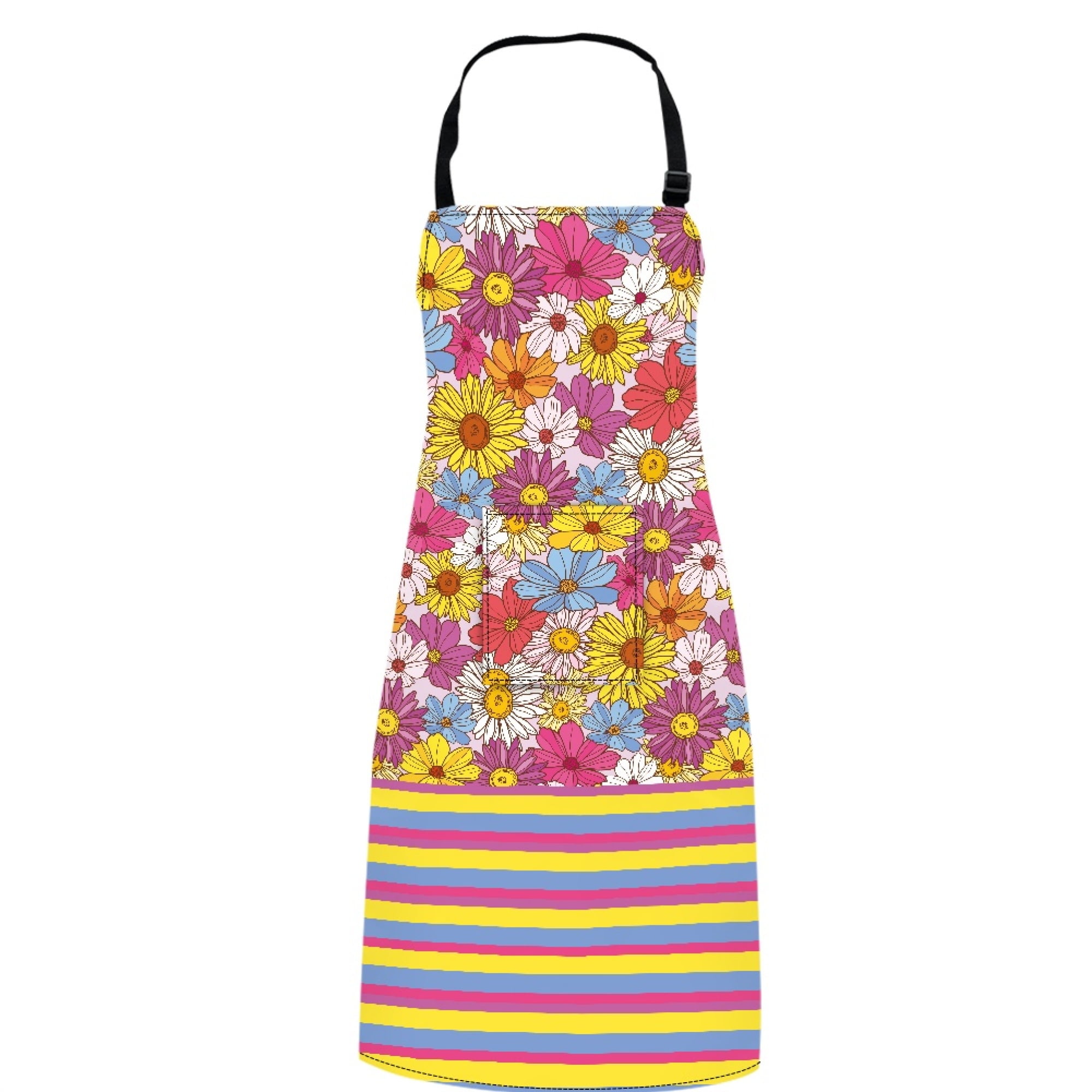 Vodetik Store Floral Print Aprons with Pockets Adjustable Straps ...