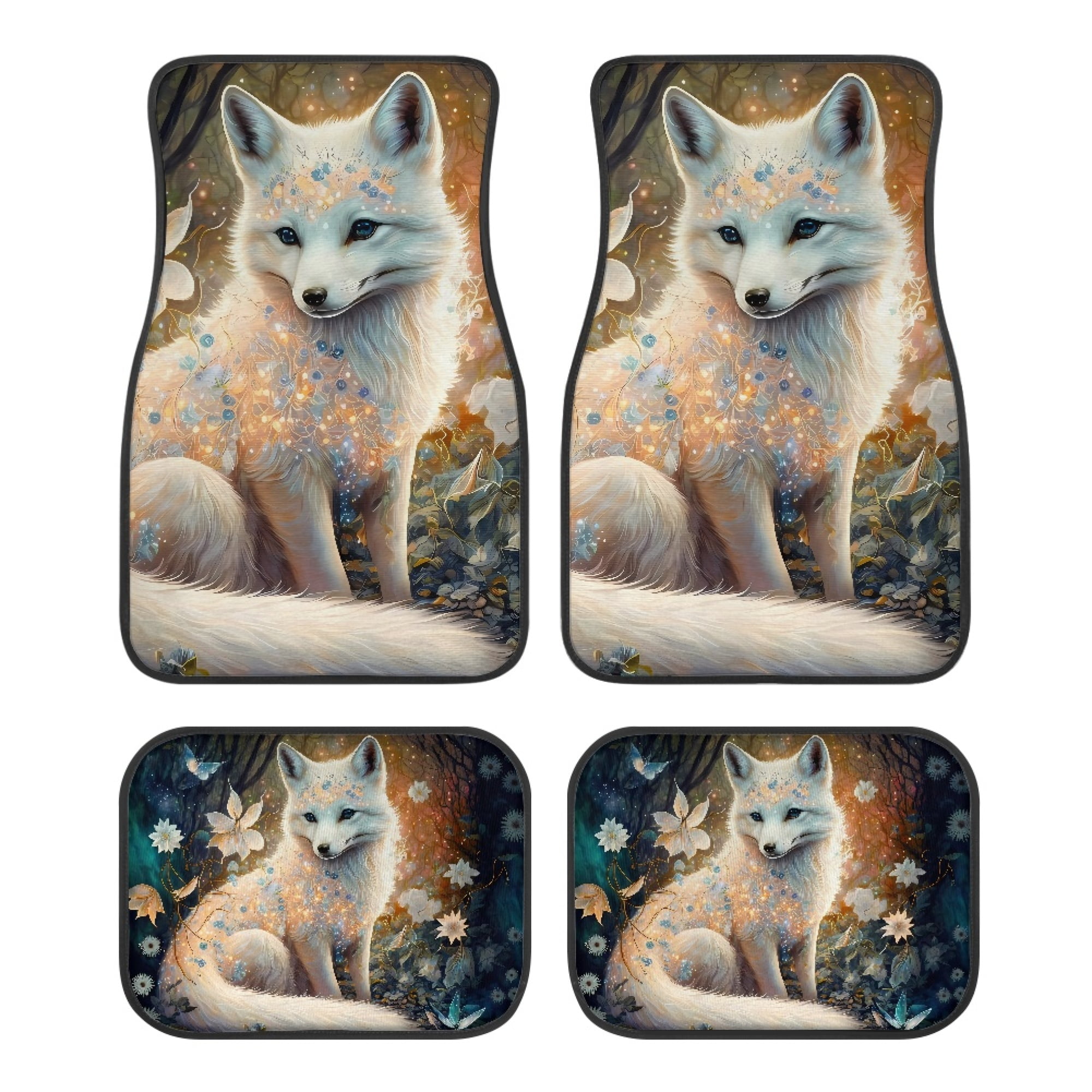 Vodetik Store Fox Car Floor Mats Set 4,Anti-Dirty Carpet All Weather ...