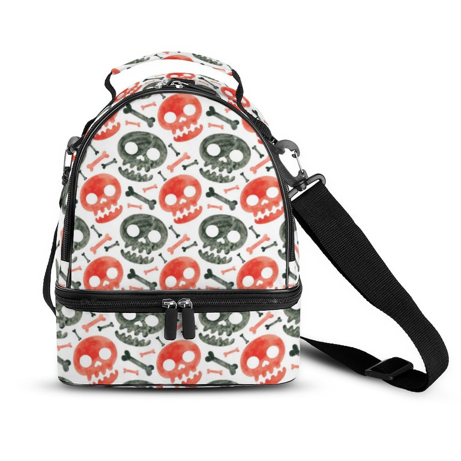 Vodetik Store Lunch Box Skull for Men Women Insulated Large Double Deck ...
