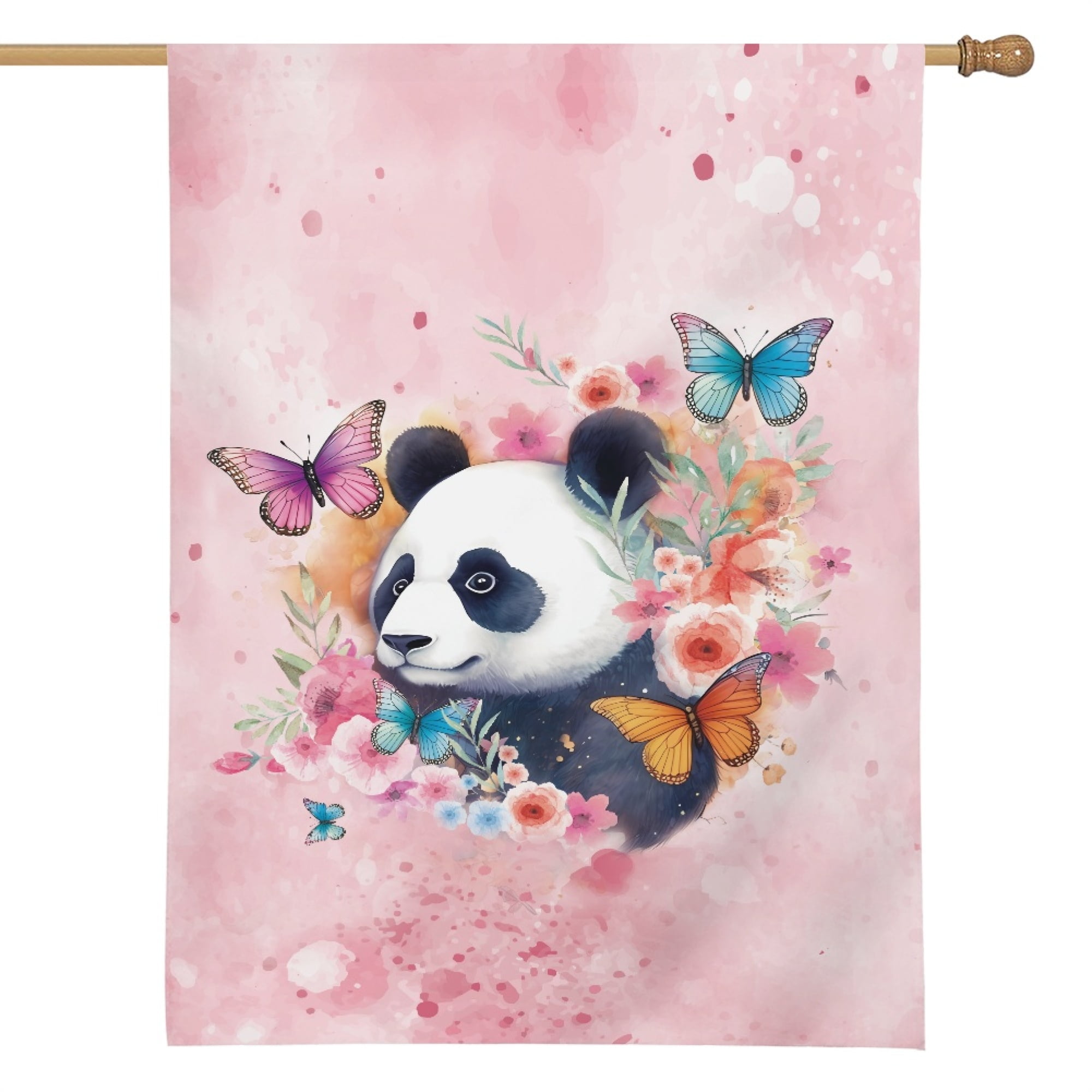Vodetik Store Panda Flowers Garden Flags Double Sided Butterfly Yard ...