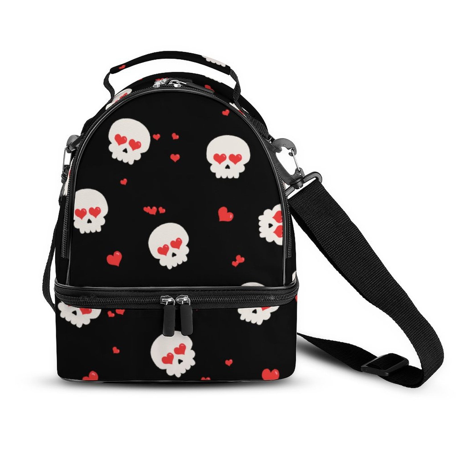 Vodetik Store Skull Lunch Box for Women Insulated Reusable Double Deck ...