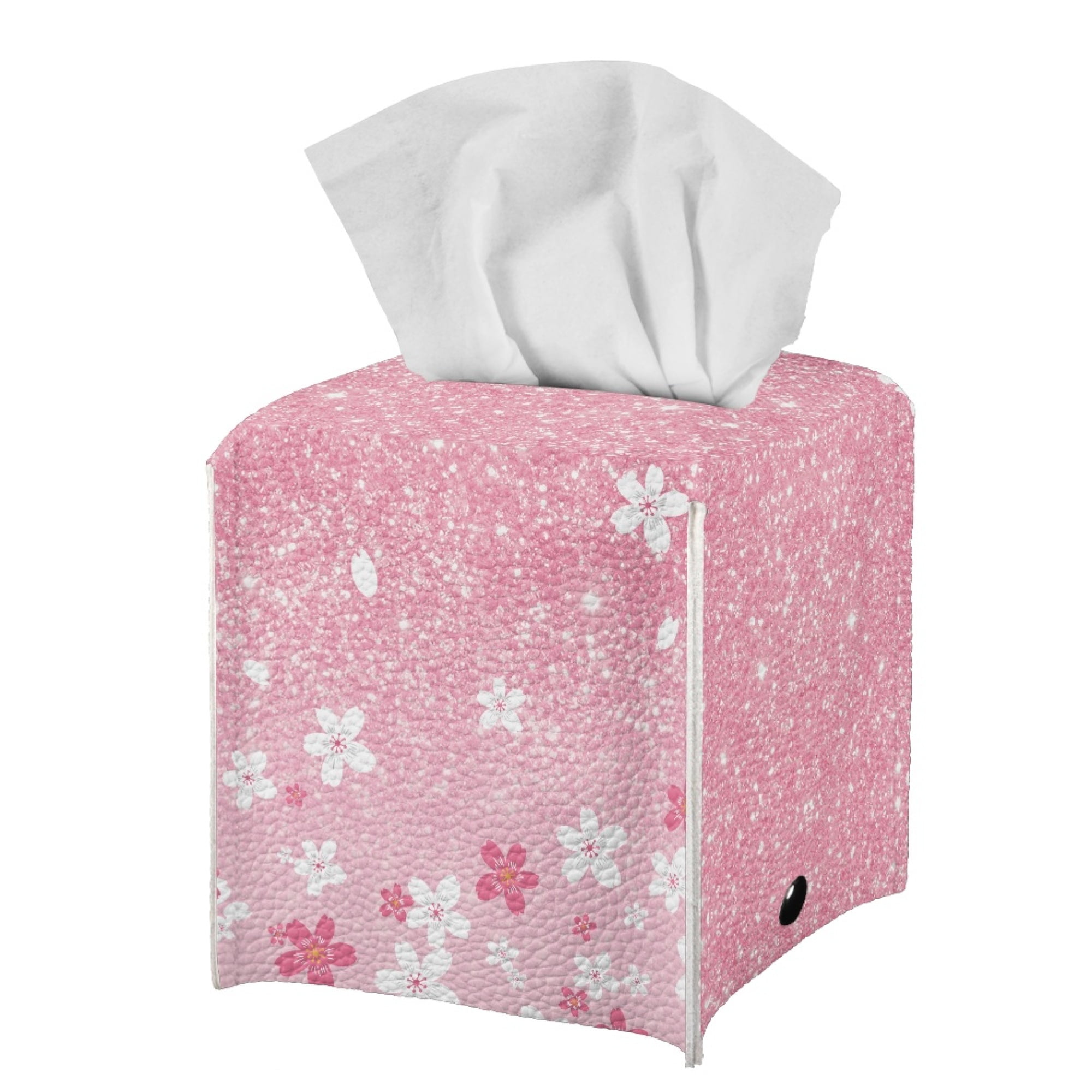 Vodetik Store Tissue Cube Box Sakura Paper Container PU Leather Tissue ...