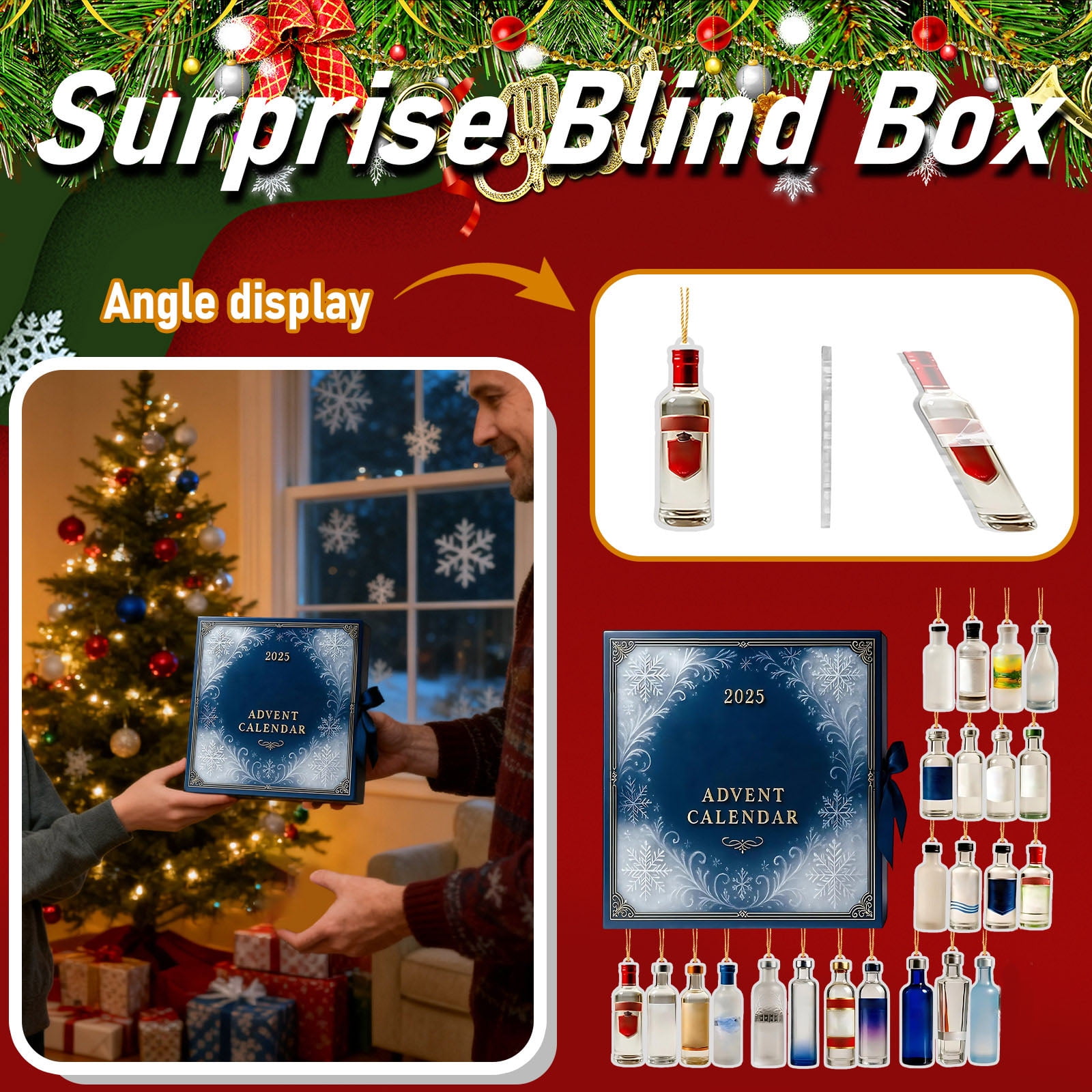 Vodka Christmas Tree Ornaments - 2D Acrylic Vodka Bottle Christmas Tree ...