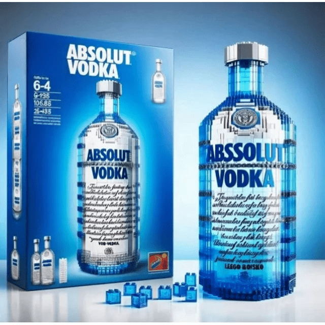 Vodka Rum Tequila Whiskey Liqueur Bottle Building Blocks – DIY Wine ...