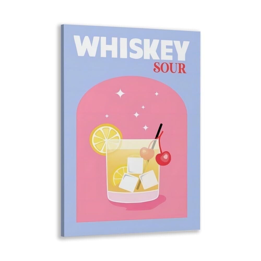 Vodka Sour Cocktail Vintage Cocktail Posters (3) Cocktail Canvas Print ...