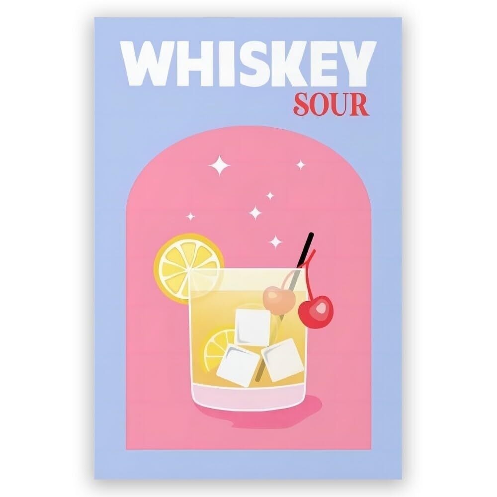 Vodka Sour Cocktail Vintage Cocktail Posters (3) Cocktail Canvas Print ...
