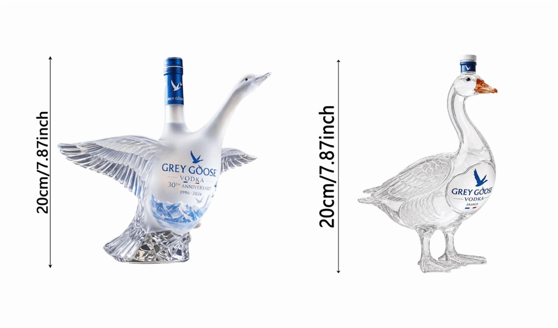 Vodkaes 3D Sculpted GreyGoose Whiskey Glasses Bottle Heavy Duty High ...