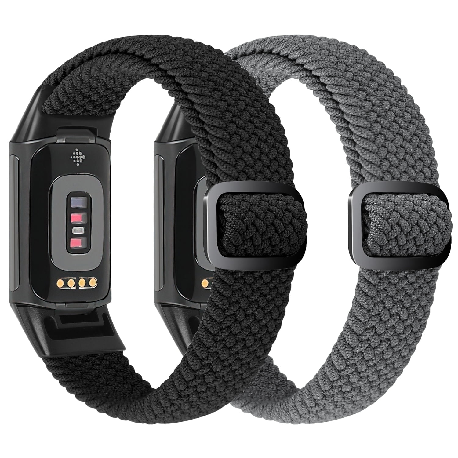 Vodtian 2 Pack Braided Bands For Fitbit Charge 6/Charge 5, Soft Nylon ...