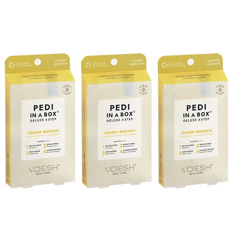 Voesh Pedi In A Box 4 In 1 Deluxe Pedicure LEMON QUENCH Pack Of 3 ...