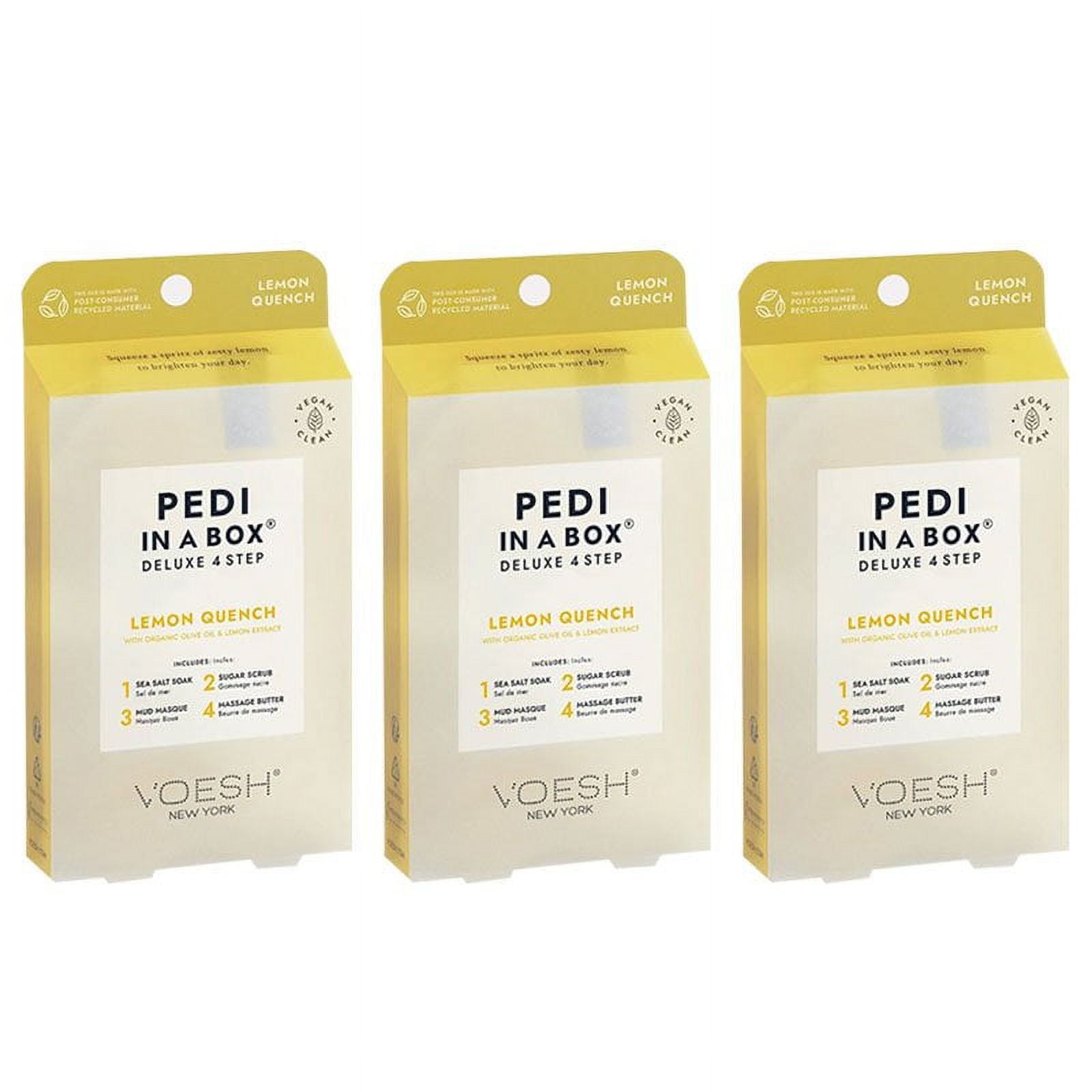 Voesh Pedi In A Box 4 In 1 Deluxe Pedicure LEMON QUENCH Pack Of 3 ...