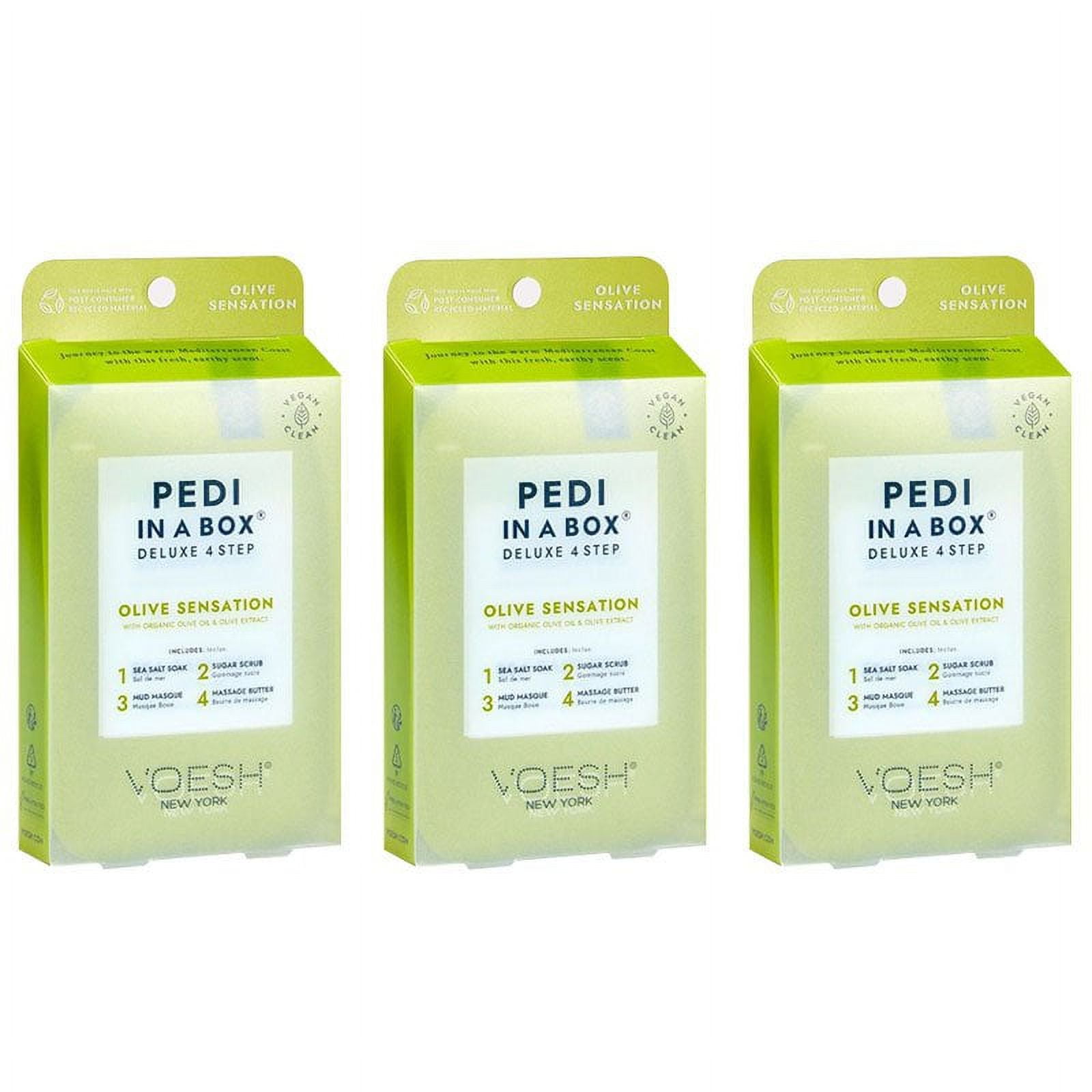 Voesh Pedi In A Box 4 In 1 Deluxe Pedicure OLIVE SENSATION Pack Of 3 ...