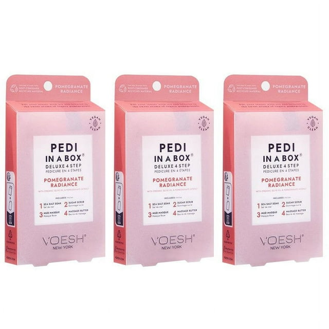 Voesh Pedi In A Box 4 In 1 Deluxe Pedicure Pomegranate Radiance Pack Of ...
