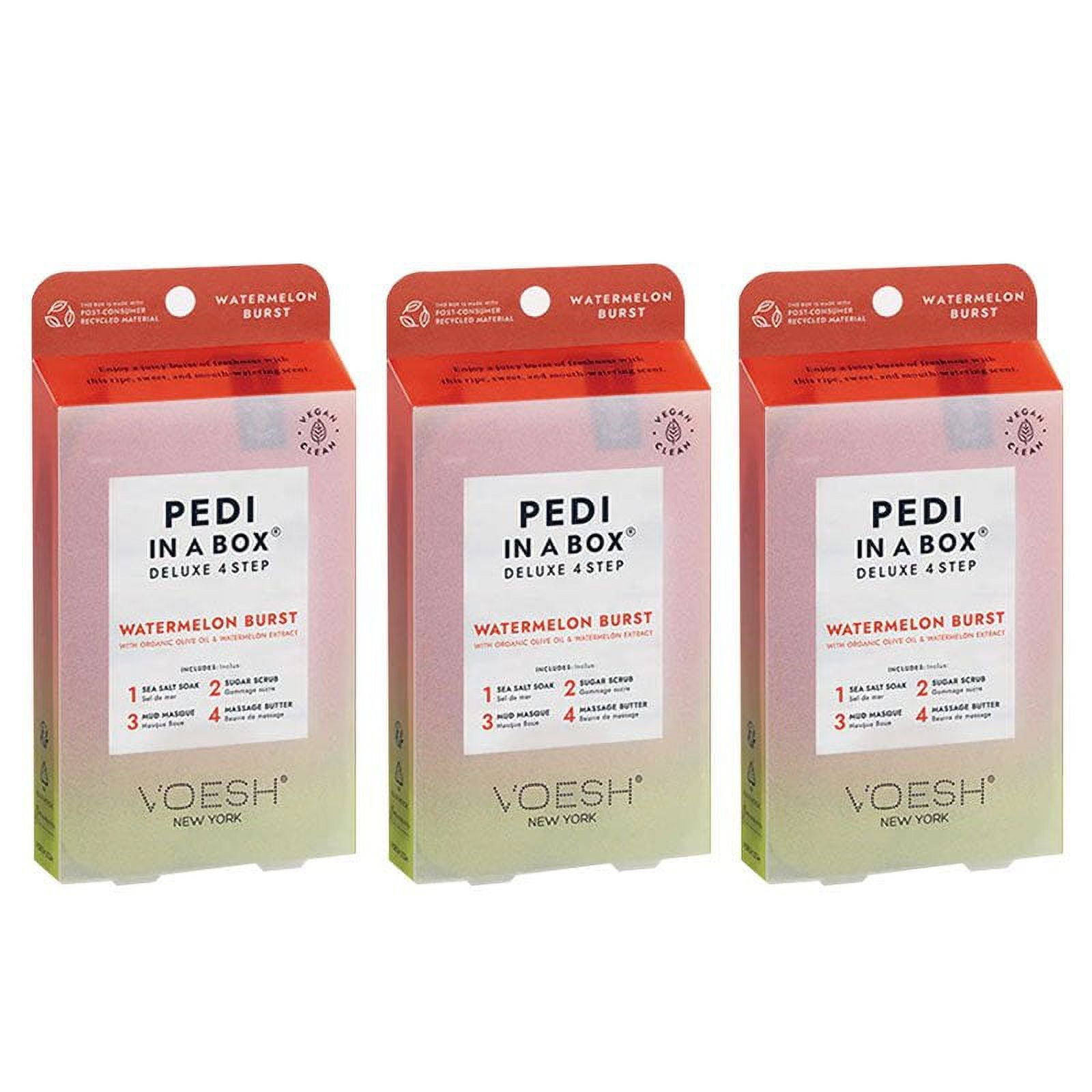 Voesh Pedi In A Box 4 In 1 Deluxe Pedicure WATERMELON BURST Pack Of 3 ...